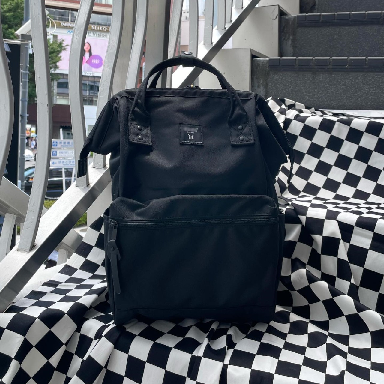 Cross-border Japanese Rakuten backpack black gold school bag trendy ...