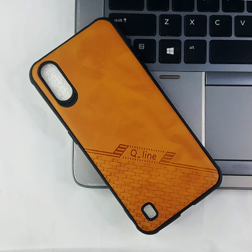 Samsung Galaxy A01 back cover Classic TextuBlue Leather Case with ...