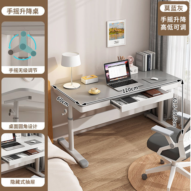 Height Adjustable Table study table with Drawer Standing Desk Height ...
