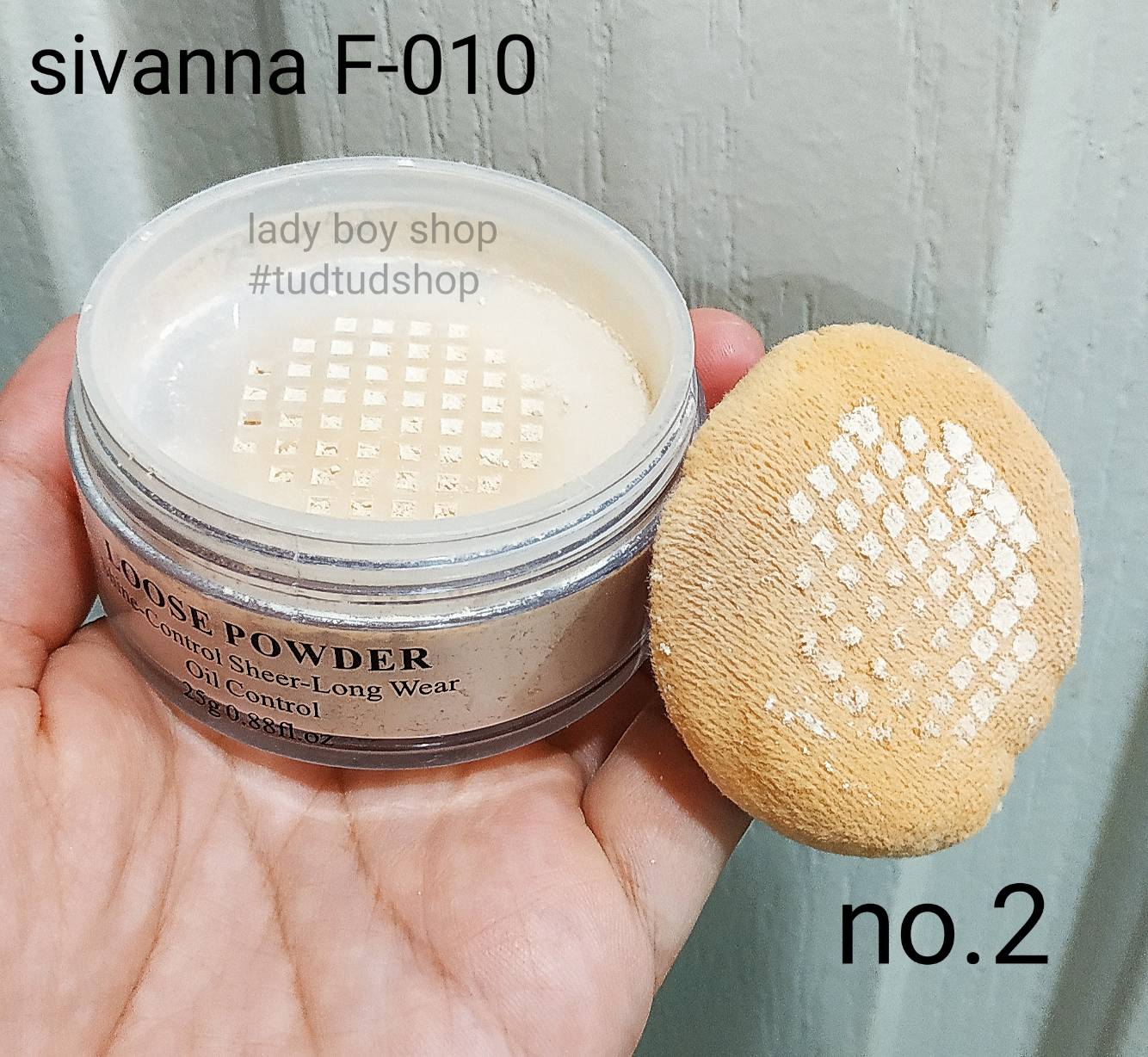 F010 SIVANNA COLORS LOOSE POWDER แป้งฝุ่น ซิเวนน่า คัลเลอร์ คุมมัน กัน ...