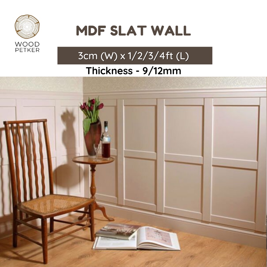 Slat wall panel Fluted shiplap kayu wainscoting 9mm /12mm thickness 3cm ...