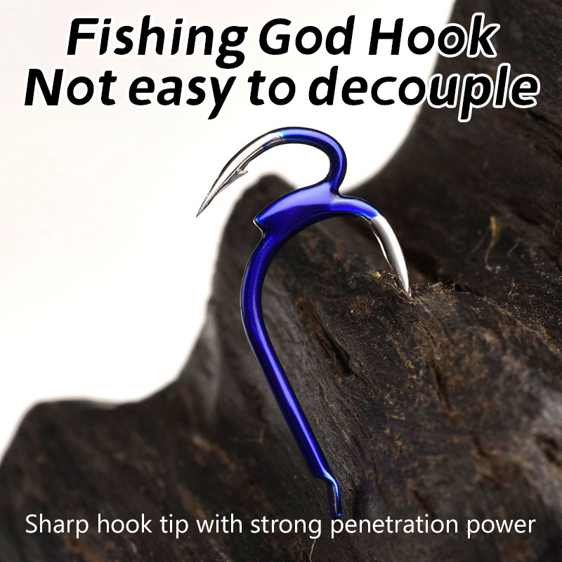 10Pcs High-carbon Steel Two Strength Tip Sharp Fighting Fishing Hook ...