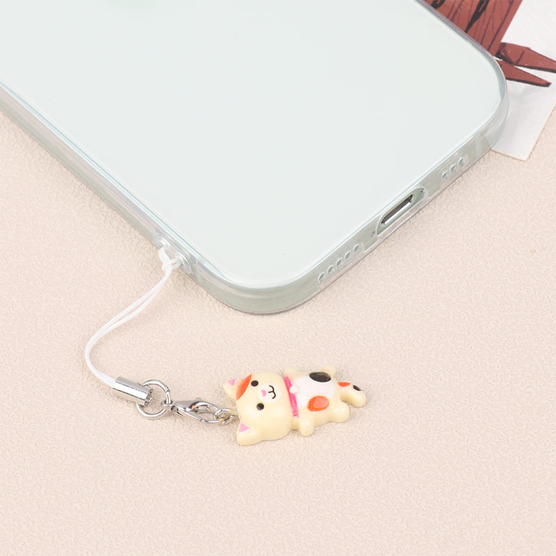 Lovely Cartoon Cat Phone Chains Kawaii Cat Phone Lanyard Y2k Cellphone ...