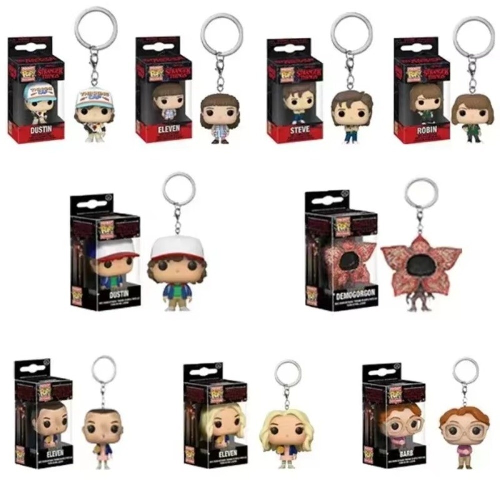 Hot Stranger Things Funko Pop Keychain Multiple Characters Cute ...