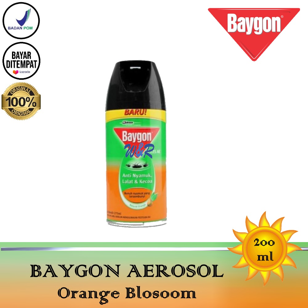 BAYGON AEROSOL 200 ML ORANGE BLOSSOM | Lazada Indonesia