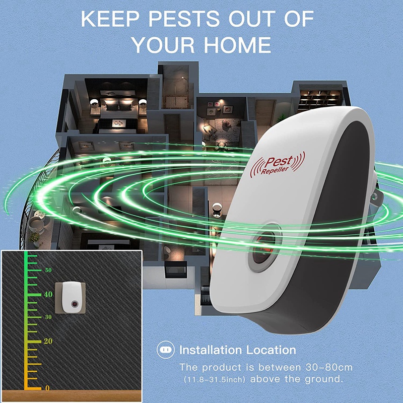 6 Pack Ultrasonic Pest Repeller Electronic Plug in Rodent Mouse Roach ...