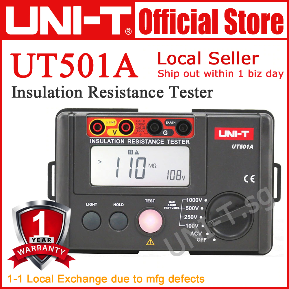 UNI-T UT501A UT501B UT502A Insulation Resistance Tester Meter Earth ...