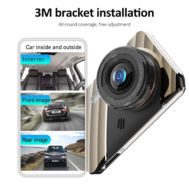 EKLEVA Full HD 1080P Car Dash Cam 4 inch IPS Video Recorder With Rear ...