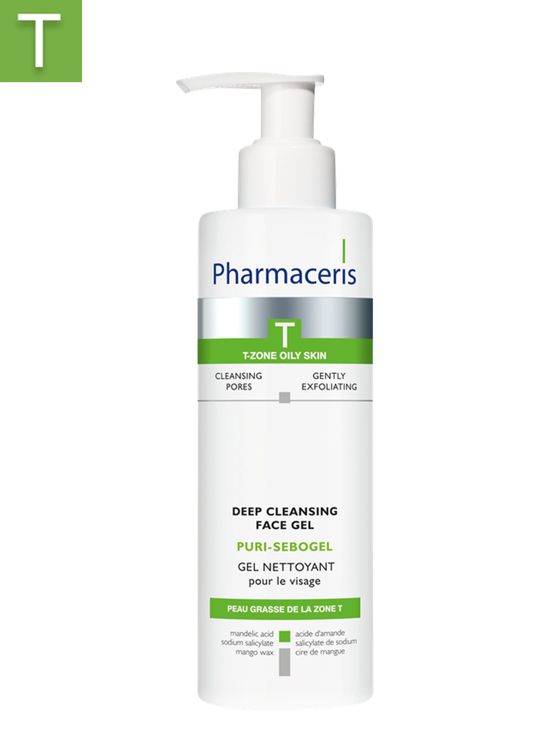 PHARMACERIS T ANTIBACTERIAL GEL WASH T FOR THE FACE PURI-SEBOGEL 190 ML ...