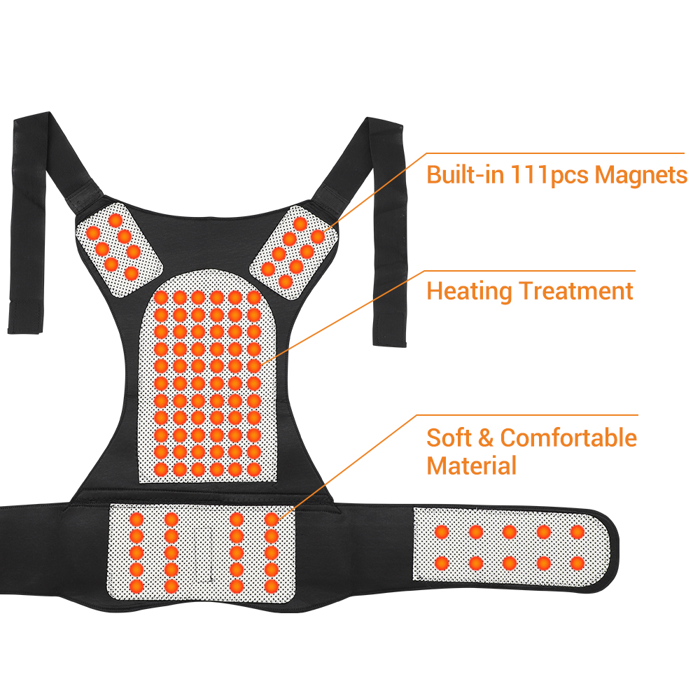 Uonevic New style Tourmaline Shoulder Lumbar Back Support Magnets Self ...