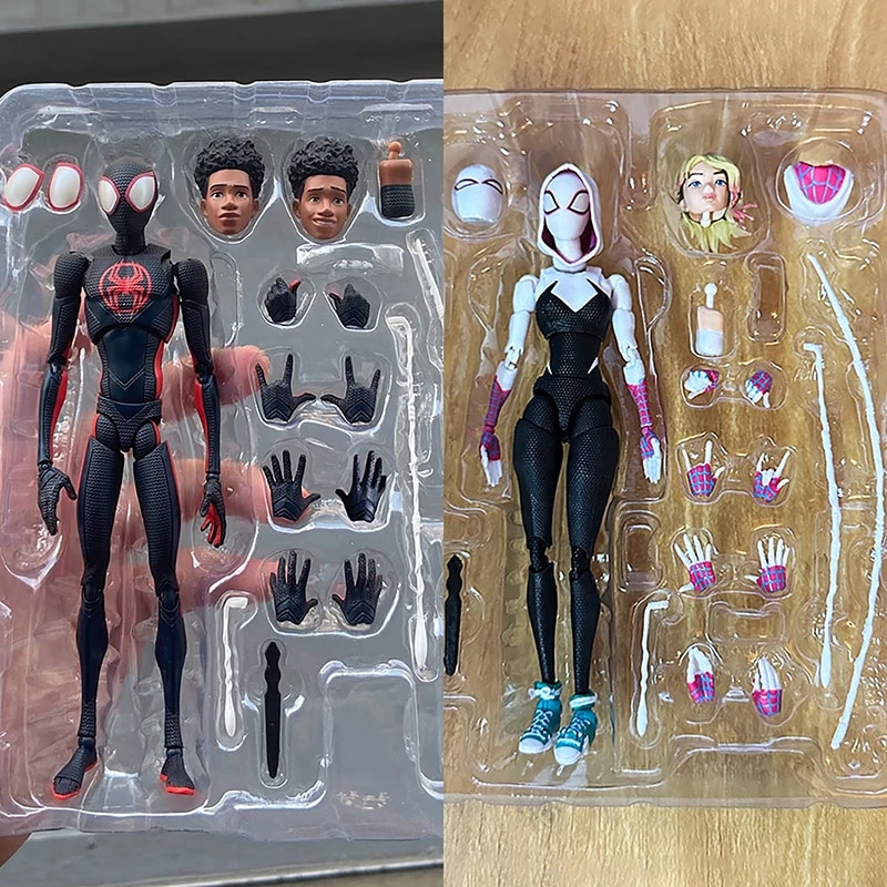 SHF Spider-Man Miles Morales เกว็นสแตซีฟิกเกอร์มาร์เวลแอคชั่นสไปเดอร์ ...
