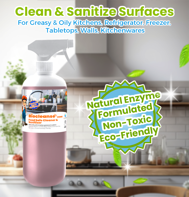 Biocleanse Foodsafe - Enzymatic Grease and Oil Surface Cleaner | 1L ...