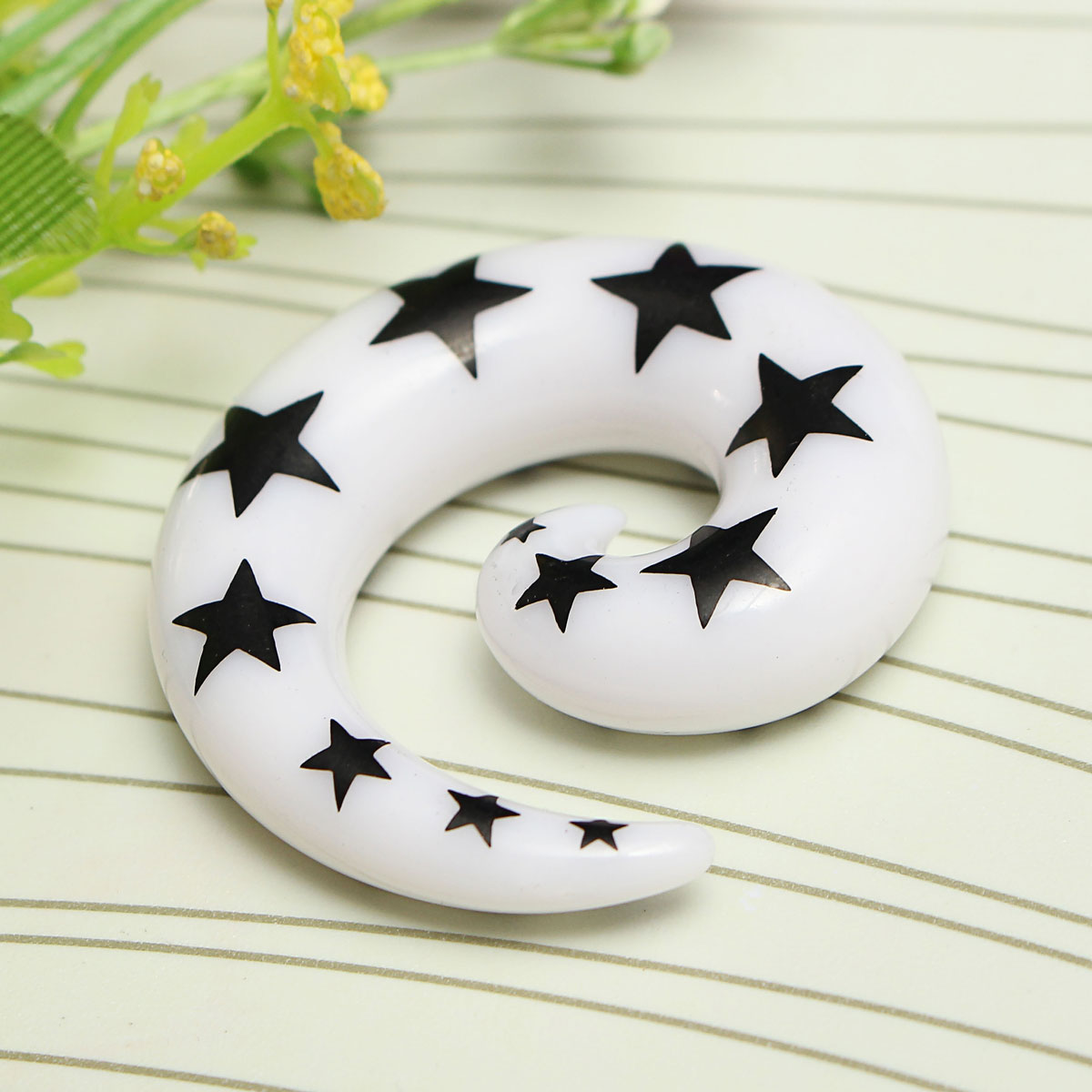 Spiral BUBBLEGUM Acrylic Ear Taper Stretchers Expanders Kit Tapers ...