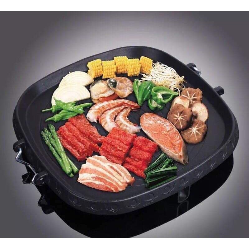 square multi roaster round pan non stick for grilling/ samgyupsal oil ...