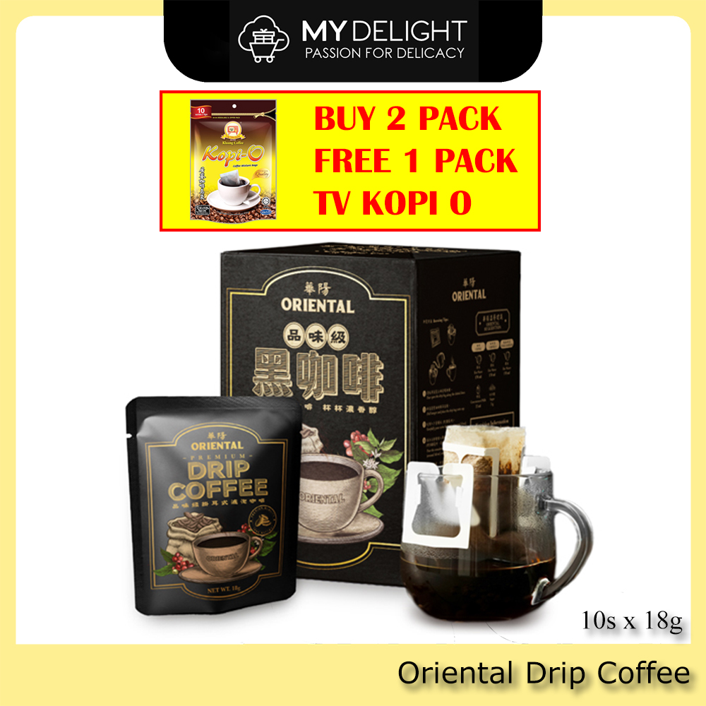 Oriental Kopi Premium Drip Bag Coffee 华阳品味级黑咖啡 10x18g Malaysia SG Ready ...