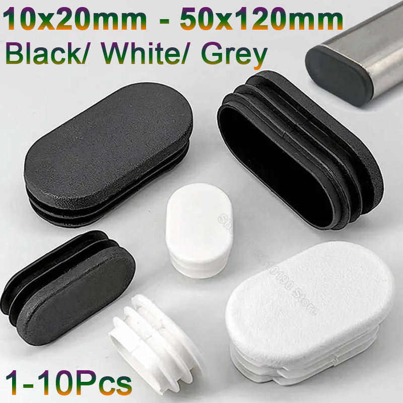 Oval Oblong Rectangle Plastic Blanking End Caps Inserts Plugs Bungs ...
