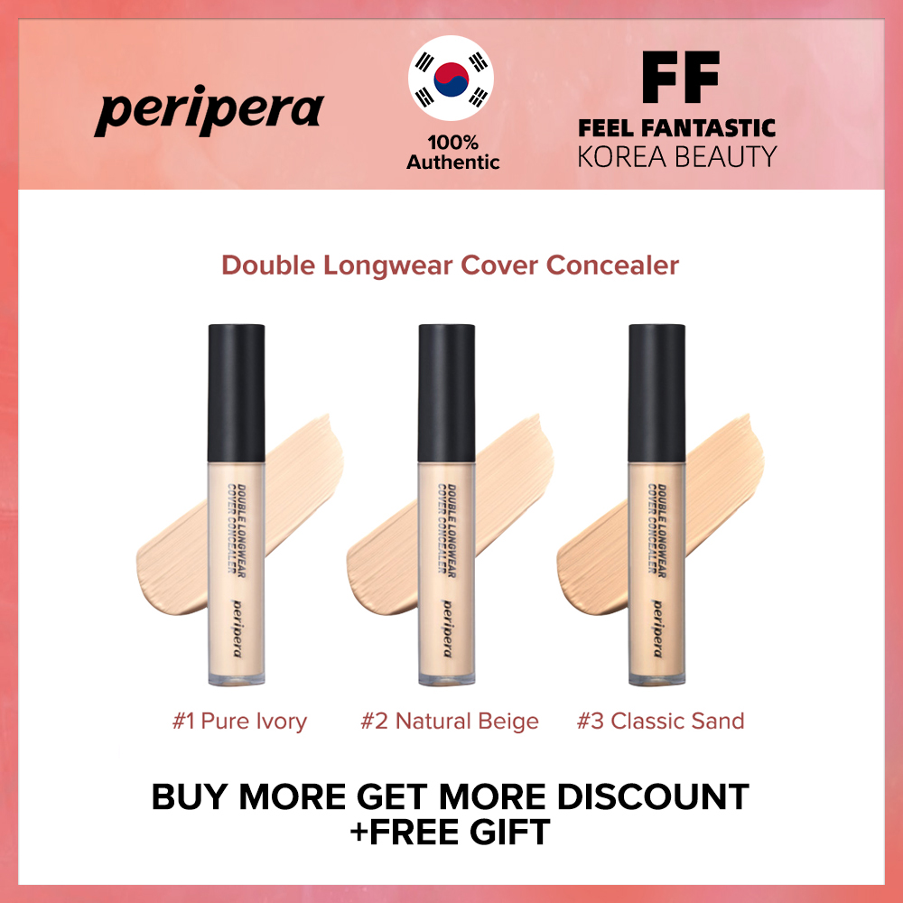 Peripera Double Longwear Cover Concealer 5.5g,Effortlessly Conceals ...