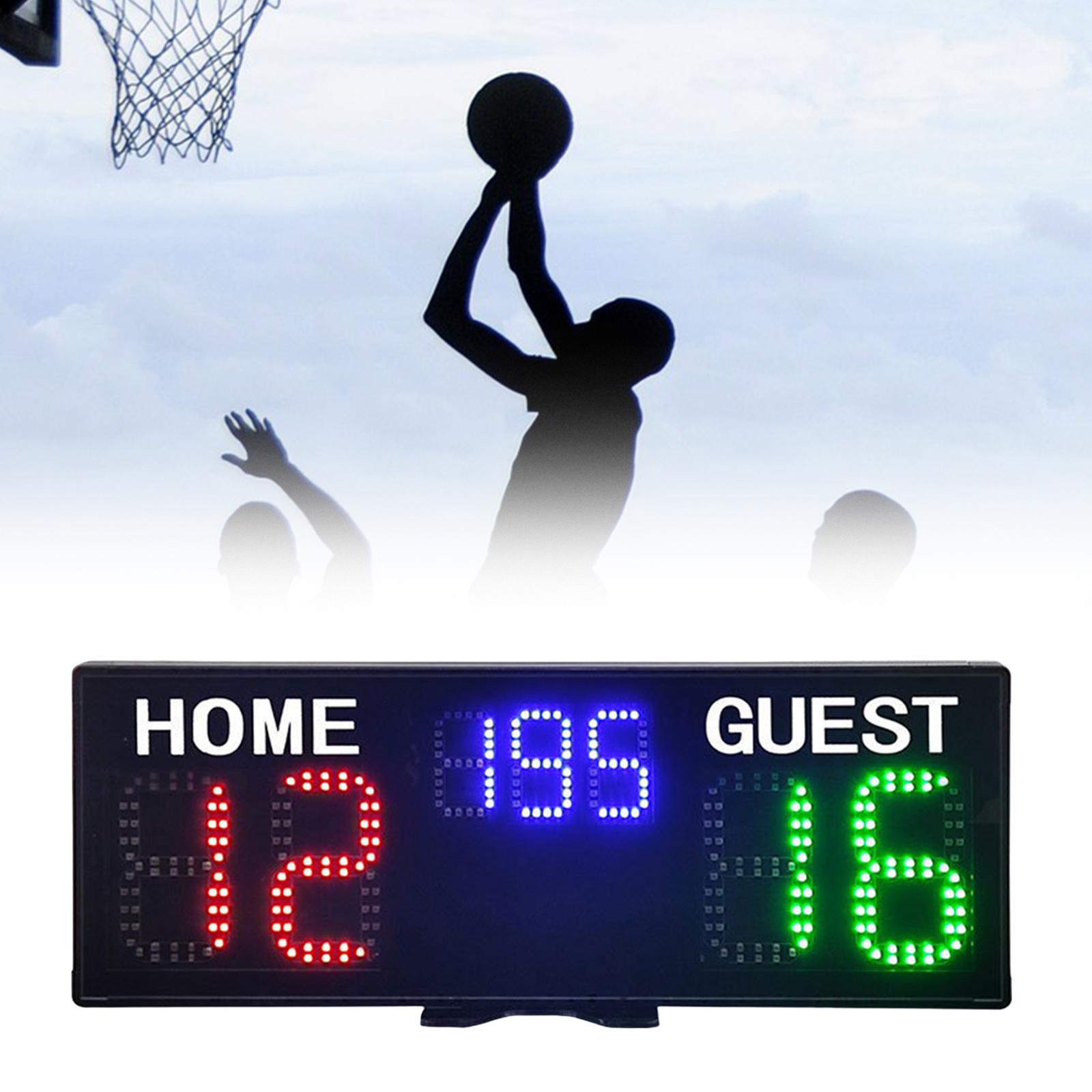 TOOYFUL Electronic Basketball Scoreboard Digital Scoreboard Home Guest ...