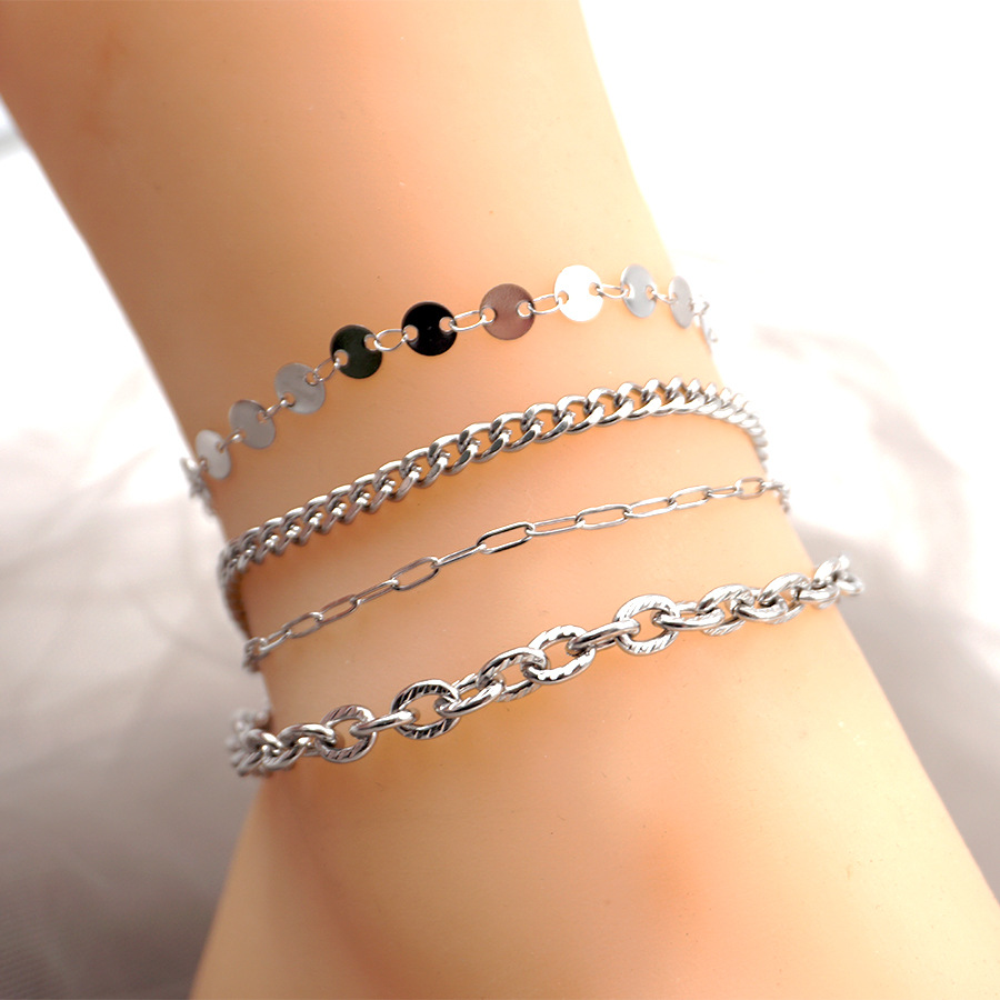 Must-have】Simple Thick Chain Titanium Steel silver Round Chain Anchor ...