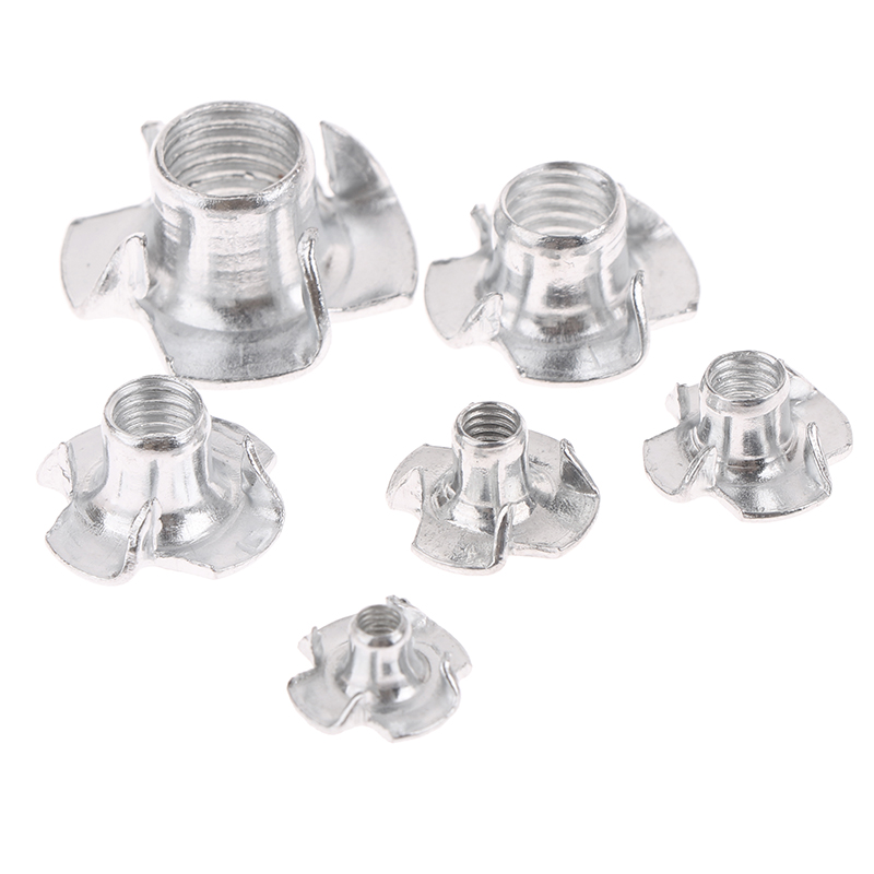 20pcs M3 M4 M5 M6 M8 M10 Zinc Plated Four Claws Nut Speaker T-nut Blind ...