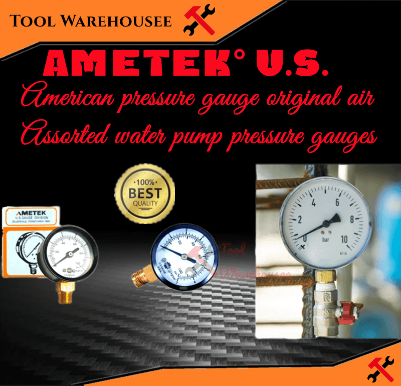 Ametek U.S. Pressure Gauge Original Air / Water Pump Gauge Assorted PSI ...