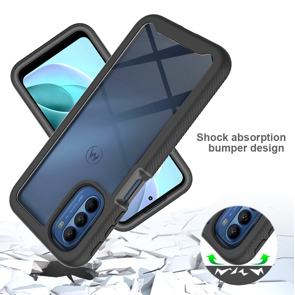 lthmy for Motorola Moto G31 G41 Casing Clear Back Rugged Bumper Dual ...
