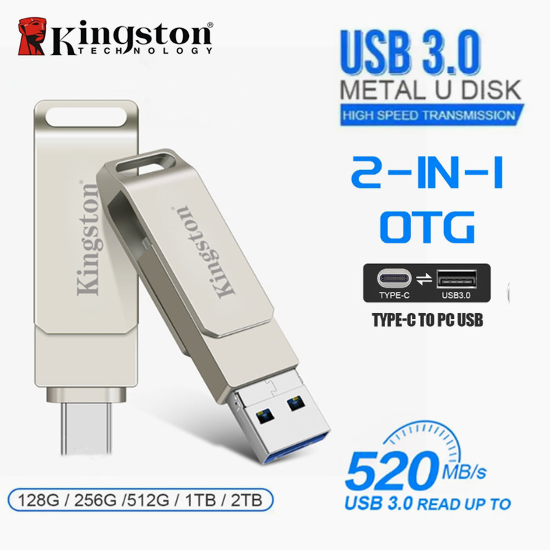 Kingston 1TB 2TB 2 In 1 OTG USB Flash Drive HD Memory Stick with Type-C ...