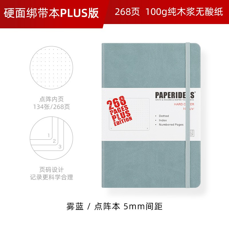 PAPERIDEAS A5 Journal Notebook PLUS - Bullet Journal with Page Numbers ...