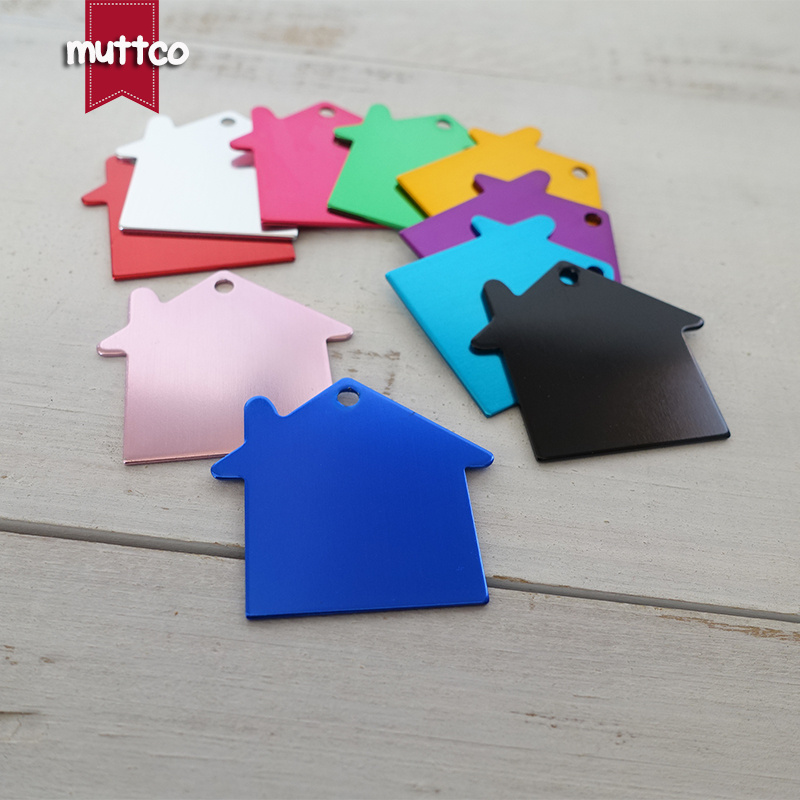 【VintageEssence】10pcs/lot Personalized Cute House Shape Dog Tag Pet ...