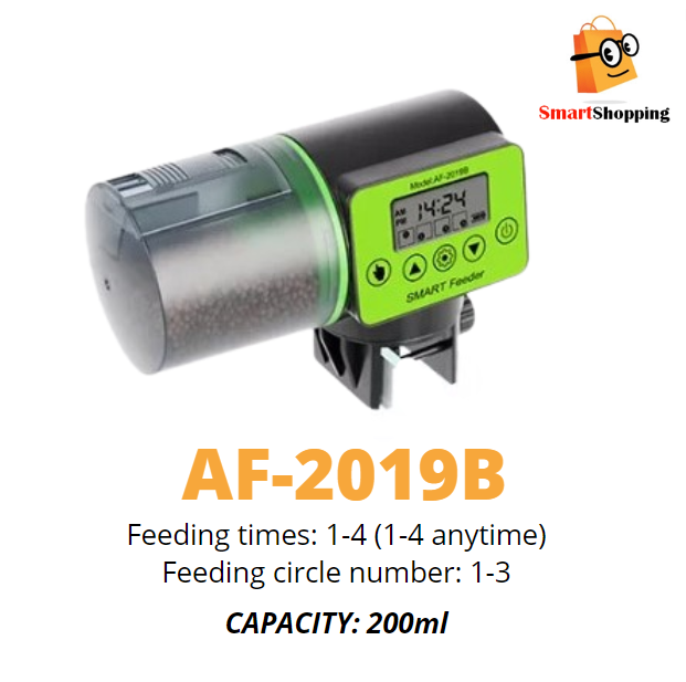 Automatic Fish Feeder Aquarium top adjustable AF-2003 AF-2005 Digital ...