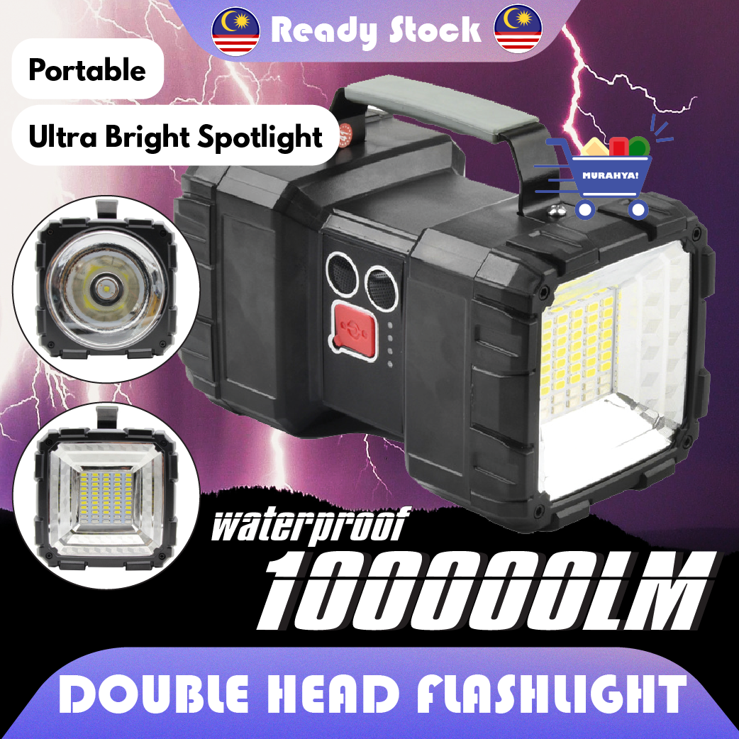Flashlight 2-Way Ultra Bright P70 LED Rechargeable Portable Double Head ...
