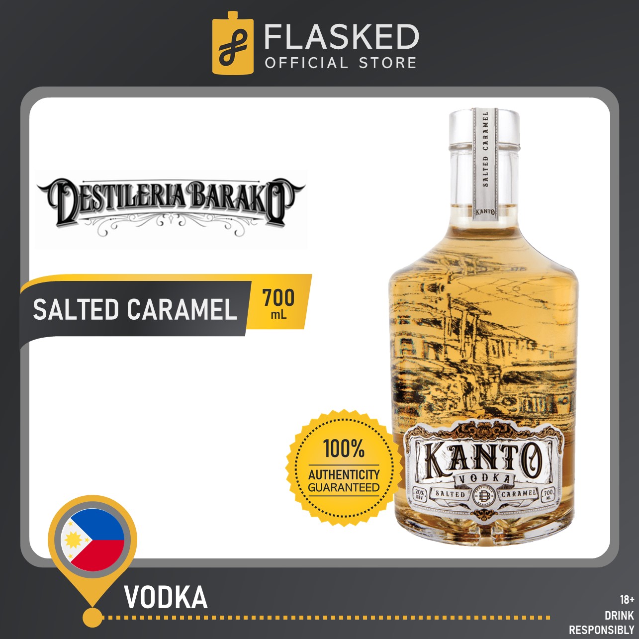Kanto Salted Caramel Vodka 700mL Destileria Barako | Lazada PH