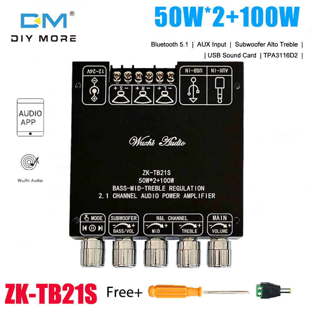 [100% Original] diymore ZK-TB21/ZK-TB21S/ZK-HT21 2.1สเตอริโอ Bluetooth 5.0เครื่องขยายเสียง ...