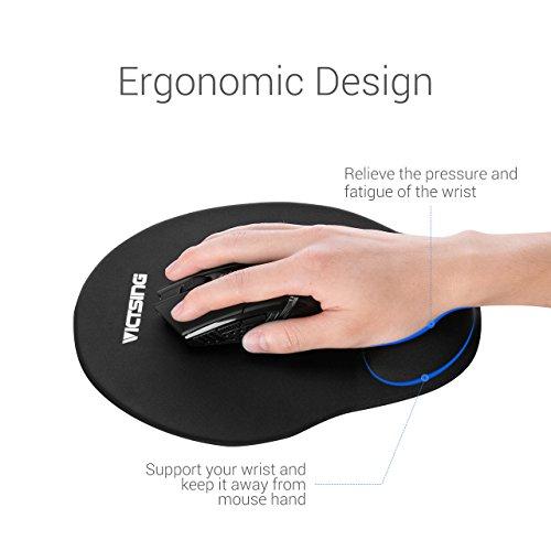 VicTsing Mouse Pad, Ergonomic Mouse Pad with Gel Wrist Rest Support ...