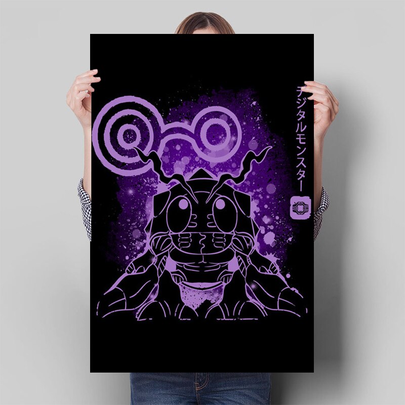 Anime Digimon Poster Cartoon Wall Art - Agumon, Gabumon, Baloo Bhikkhu ...