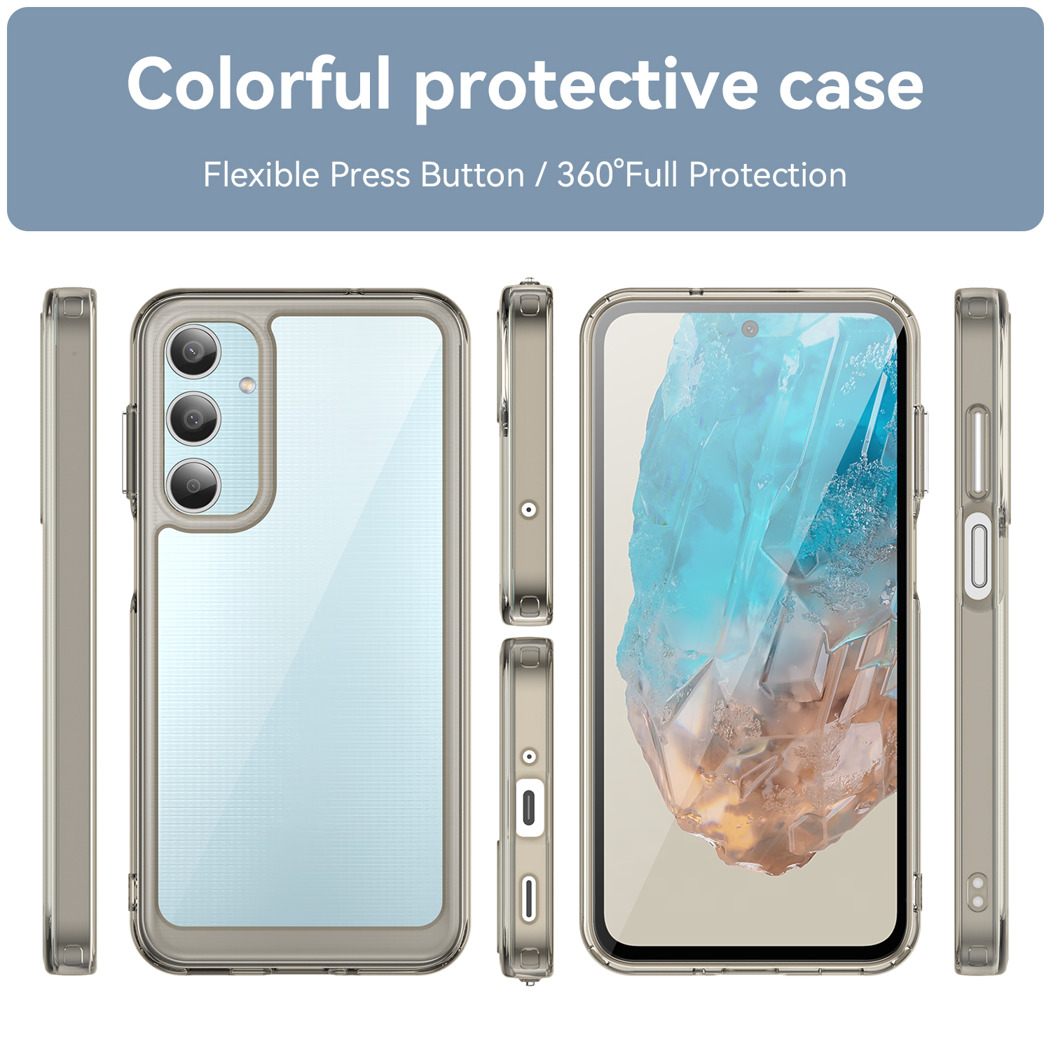 Samsung Galaxy M35 Case, Clear Designed Shockproof Phone Case, Bumper ...