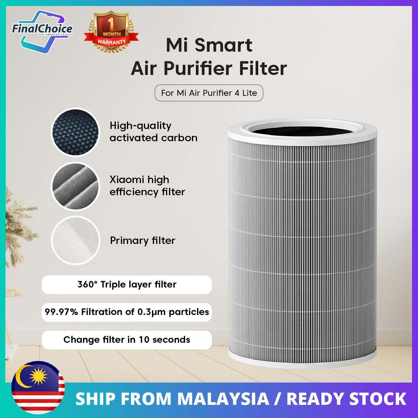Xiaomi IOT Original Mi Air Purifier HEPA Filter For Mi Air Purifier 2 ...