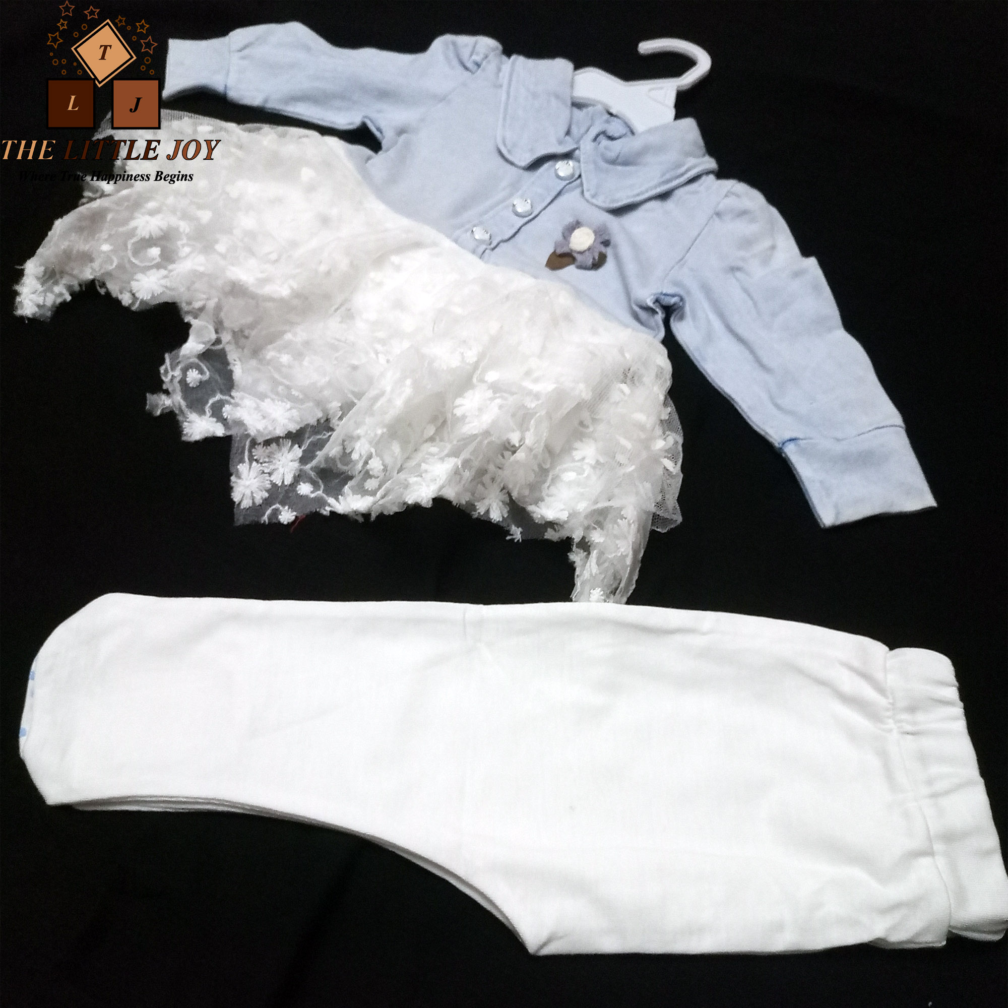 Fancy New Stylish Baby Girl Frock Suit Art # TLJ - Den.Frock -No.1 - FGCD - 0001 | Daraz.pk