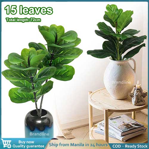 70cm Artificial Plant Pandurata Banyan Ficus Fake Ficus Lyrata Tree ...