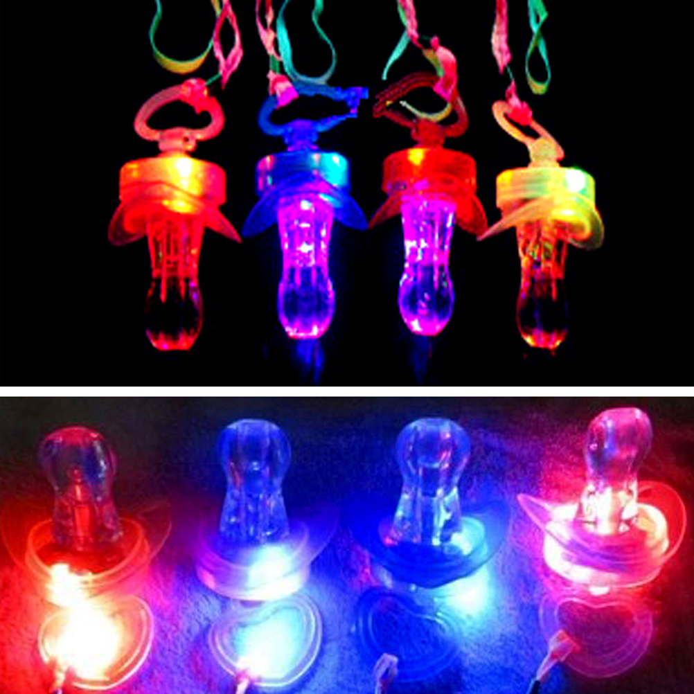 Fashion Pacifier Whistle Party Fun Toy LED Flashing Flash Glow Sticks ...