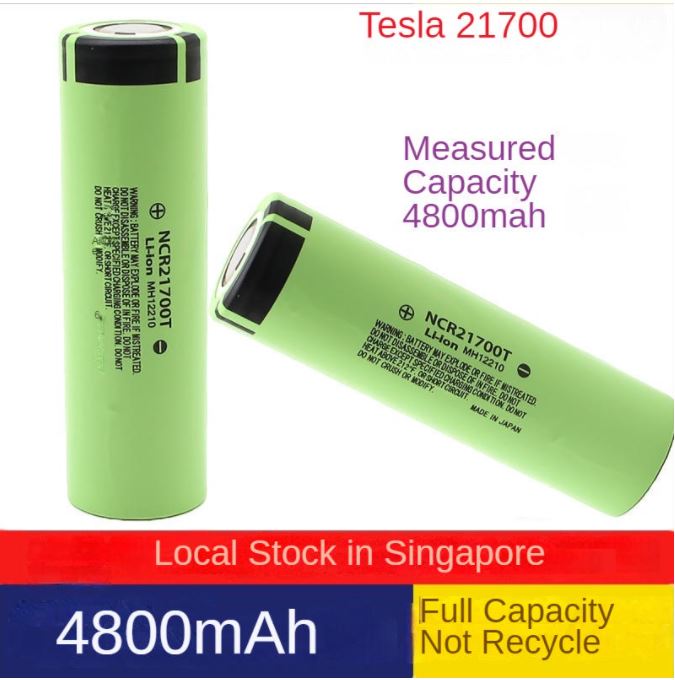 Tesla Panasonic [2 piece pack] 21700 Flat Head lithium battery 3.7V ...