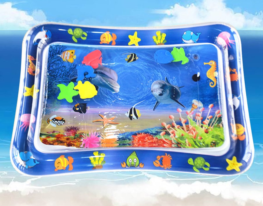 Tummy Time Water Mat Inflatable Baby Water Play Mat Baby & Toddler ...