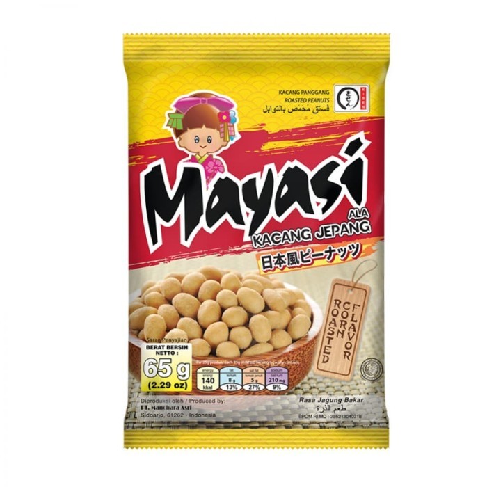 Mayasi kacang jepang rasa bawang / jagung / spicy 65 gram | Lazada ...