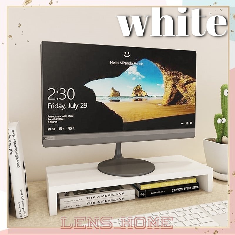 Wooden Computer Monitor Screen Increased Shelf Base Multifunctional ...