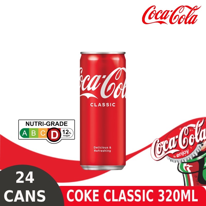 Singapore COCA-COLA CLASSIC / Coke Drinks 320ML x 24Cans / Bundle Of 3 ...