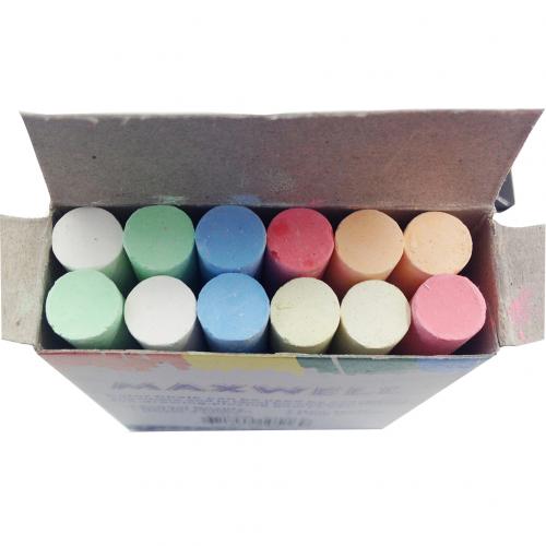 【Must-have】12 Sticks Non-dust Chalks Sticks Dustless Chalk Pen Drawing ...
