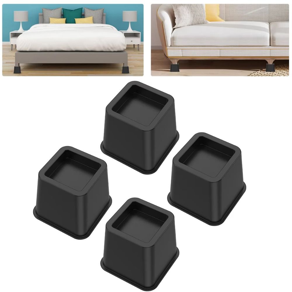 4Pcs Premium Heavy Duty Furniture Leg Risers Adjustable Height ...