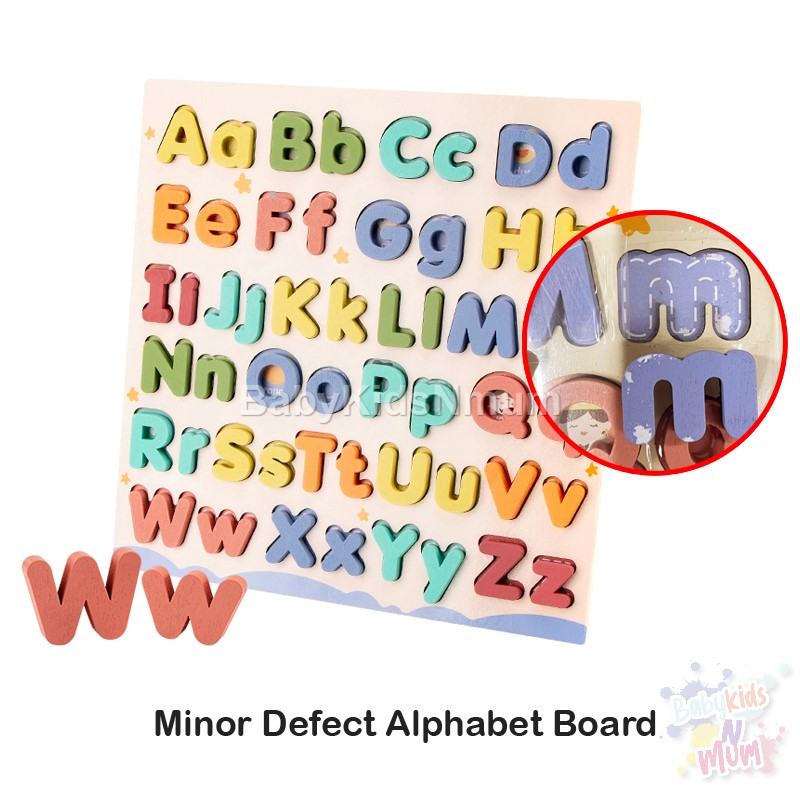 (Minor Defect) Alphabet Board Uppercase And Lowercase Montessori Board ...
