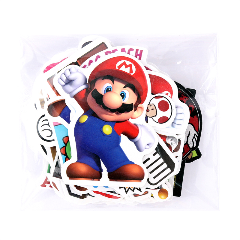 50Sheets Super Mario Bros Stickers For Water Bottles Cute Waterproof ...