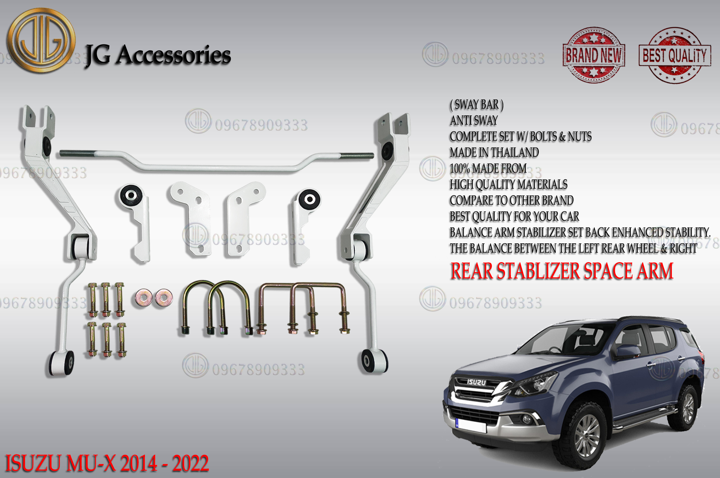 ISUZU MU-X / MUX 2014 2015 2016 2017 2018 2019 2020 2021 WHITE ...